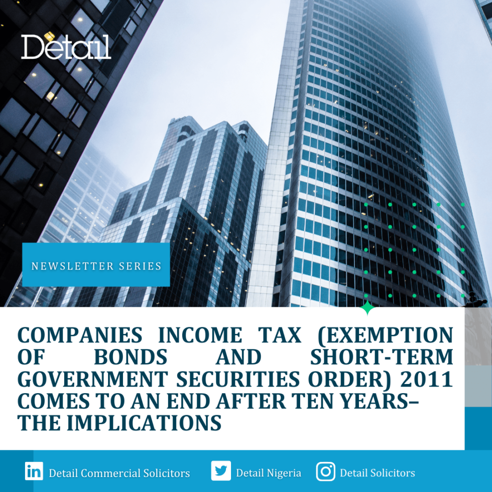 COMPANIES INCOME TAX (EXEMPTION OF BONDS AND SHORT-TERM GOVERNMENT ...